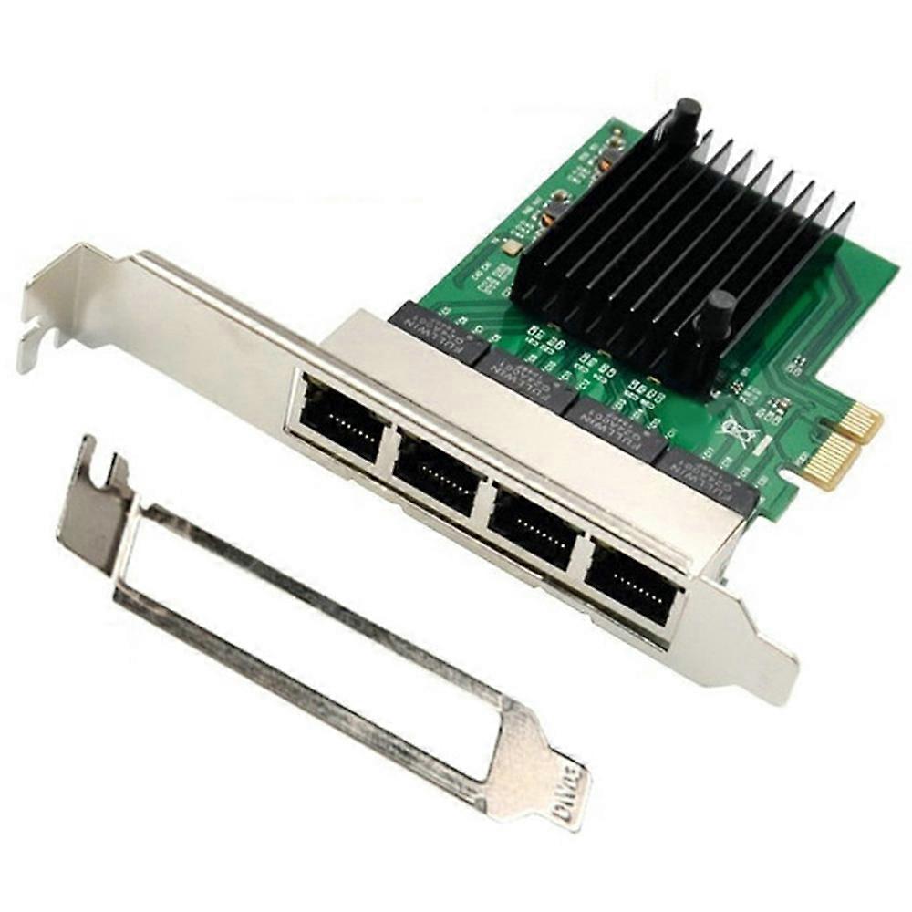 RJ-45 4-Port Ethernet Server Adapter Gigabit Network Card PCI-E X1 ...