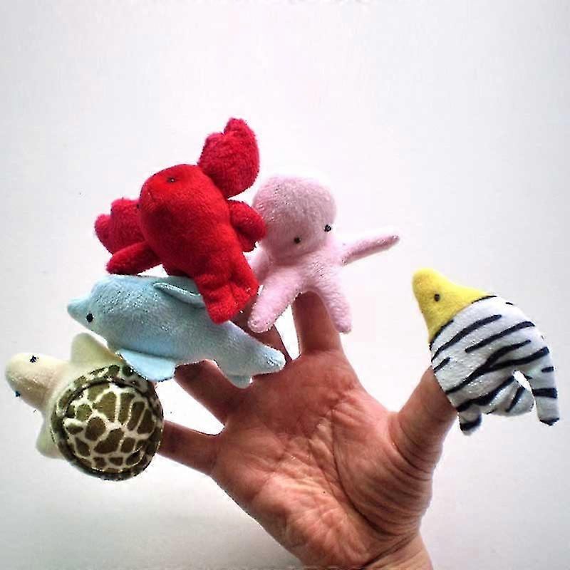 10pcs/ Set Cute Sea Animals Plush Hand Finger Puppets Toys Birthday ...