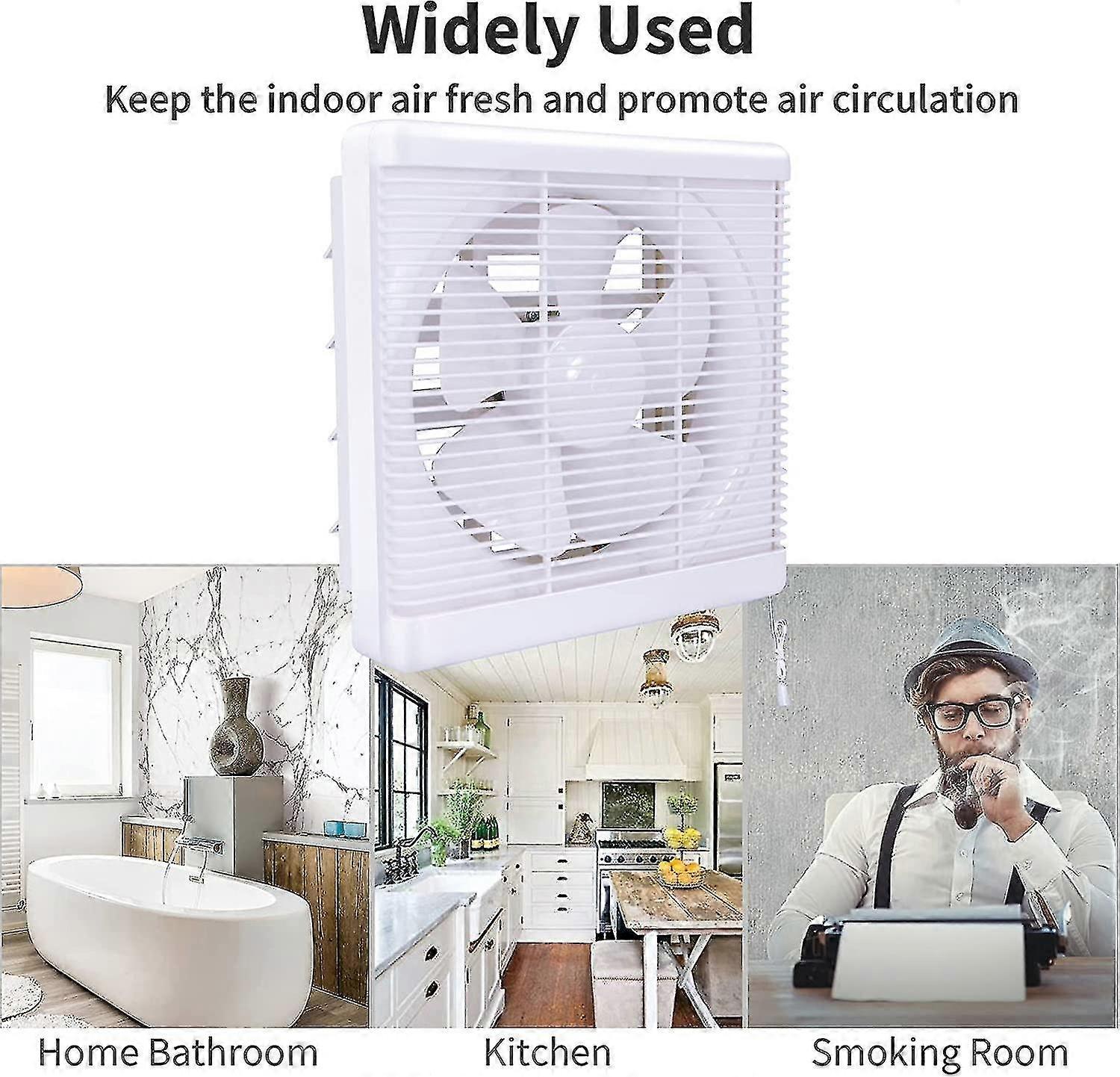 Exhaust Fan 200m/h 25w, Two Way Reversible Wall Mount Fan Air Extractor ...