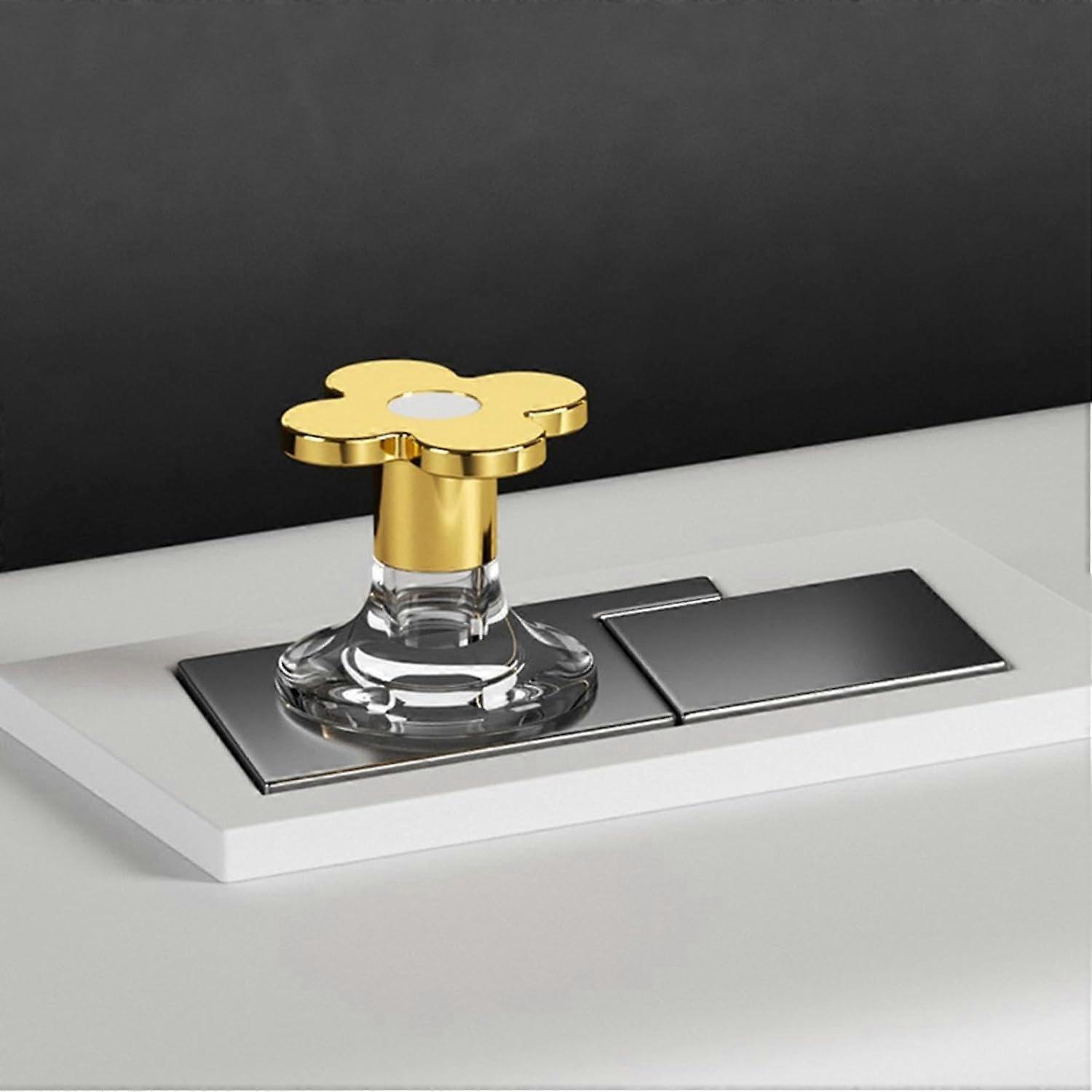 Flower Shaped Toilet Button 2Pcs, Replaced Flush Button, Push Flushing ...