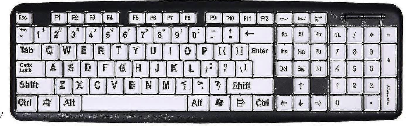 Piao Large Print Keyboard Wired Large Letter Key Keyboard Usb Keyboards ...