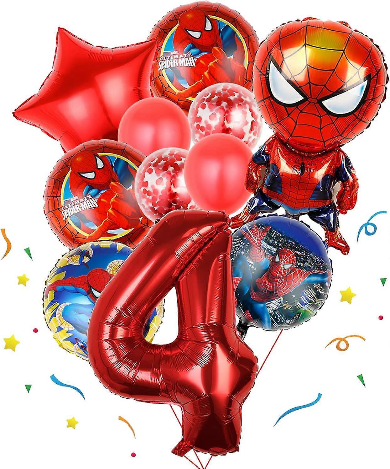 11Pcs Spidey Birthday Party Balloons For Superhero Birthday Party ...