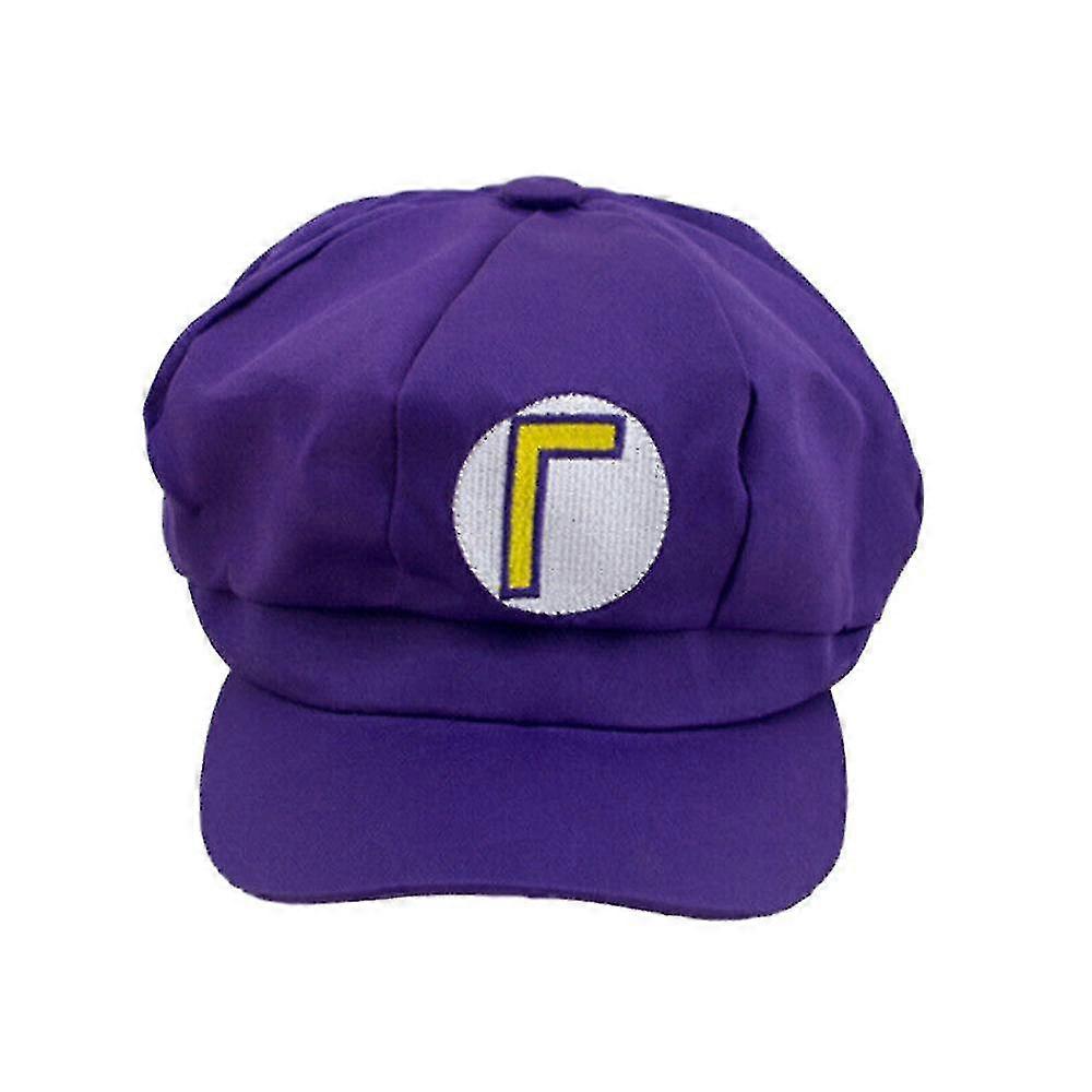 Super Mario Bros Hat Luigi Letter Printed Cosplay Newsboy Cap Baseball ...