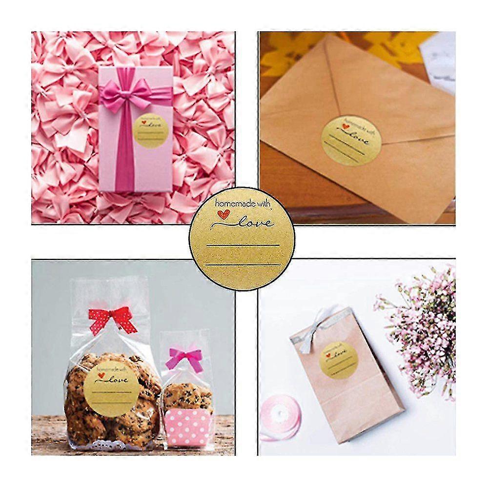 Pack Of 500 Kraft Paper Stickers 5cm Sticker Labels Round Self Adhesive ...