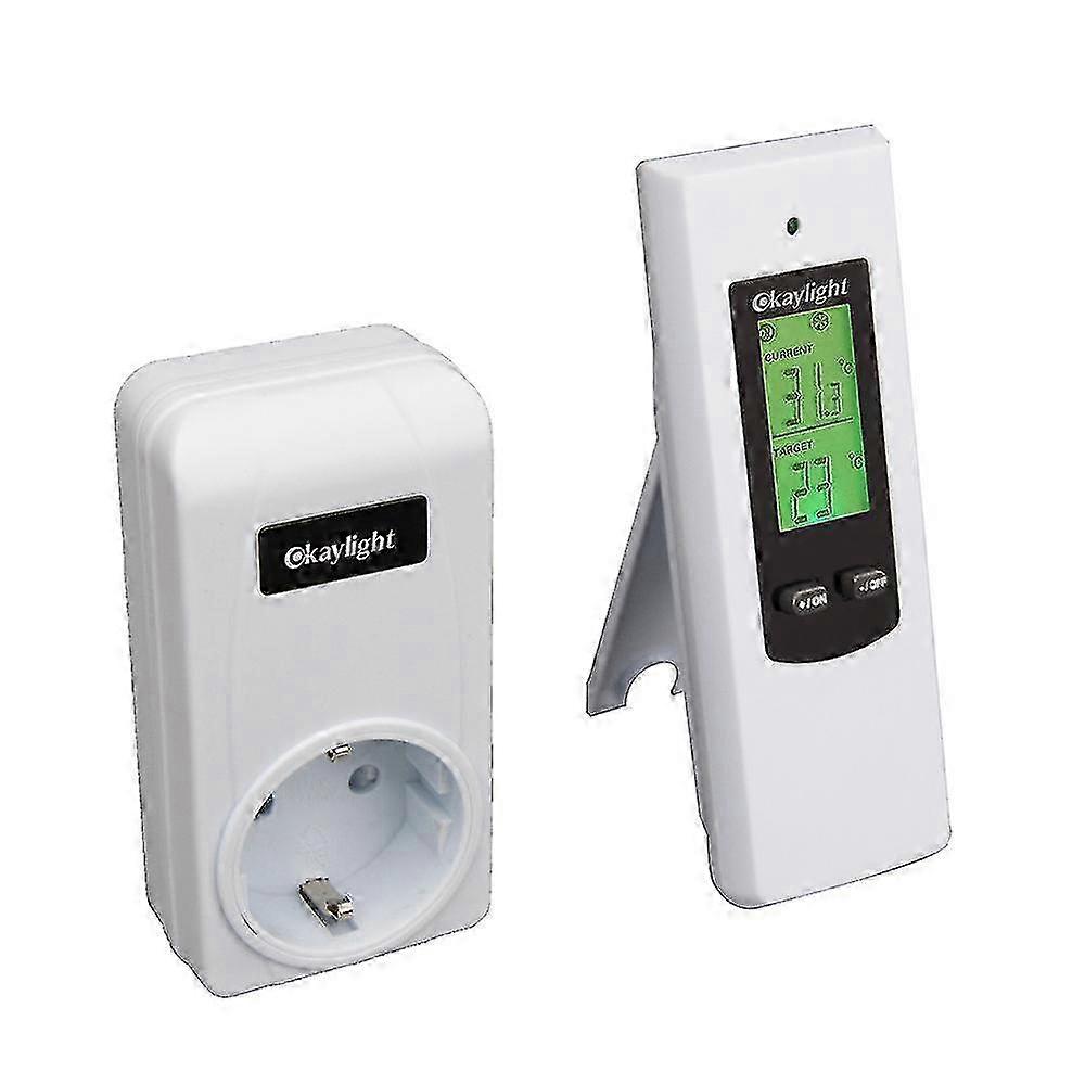Wireless Room Thermostat Socket with Remote Control for Electric ...