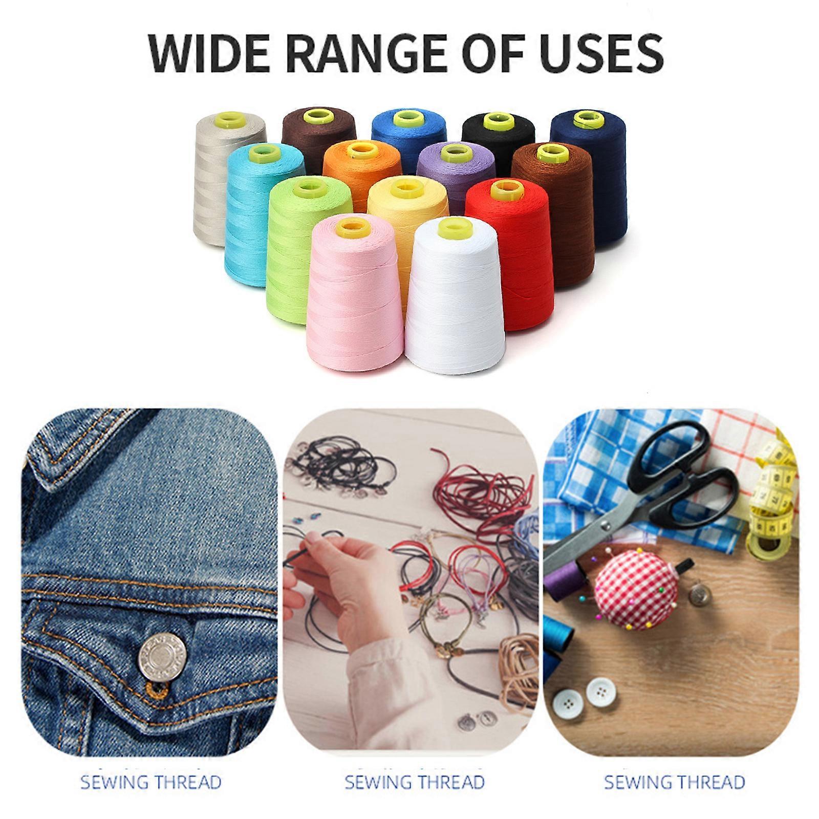 Sewing Threads 14 Colors Options 2000 Yards for Hand Stitching Sewing ...