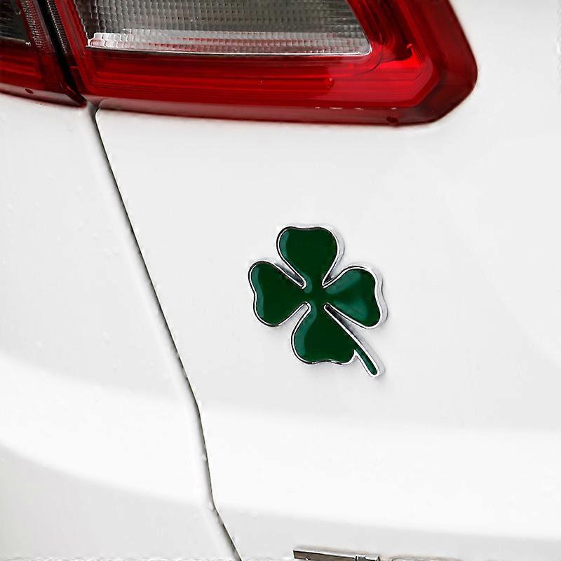 1 PCS Green Clover Day Emblem For Alfa Romeo Four Leaf Clover Chrom ...