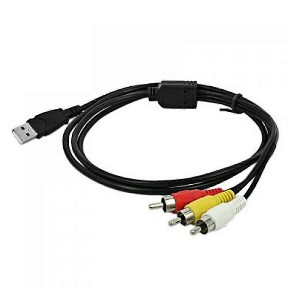 USB to 3RCA Audio Video A/V Camcorder Adapter Cable for TV Mac PC Tool ...