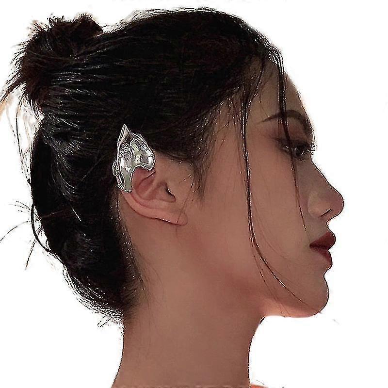 Punk Elf Ears Clip Earring Metal Ear Cuff Headdress Cosplay Party Dress ...