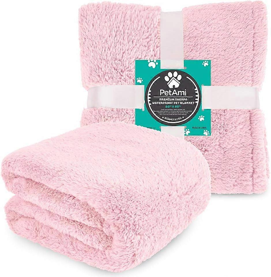 Ami Fluffy Waterproof Dog Blanket for Bed Large Dogs, Soft Warm Pet ...
