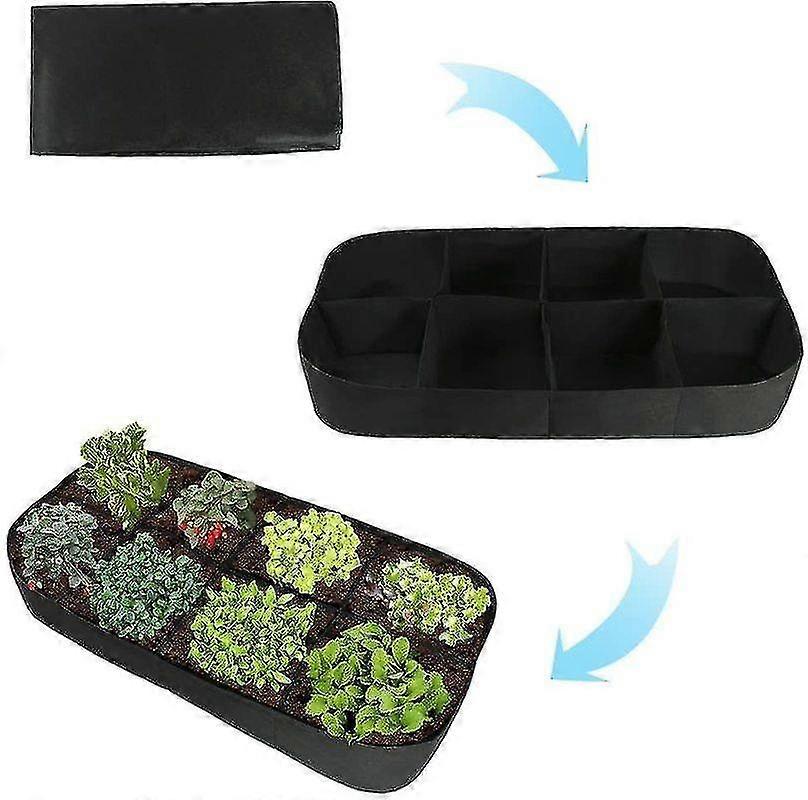 Rectangular Multi-grid Felt Planting Bag Vegetable Split Planting Bag ...