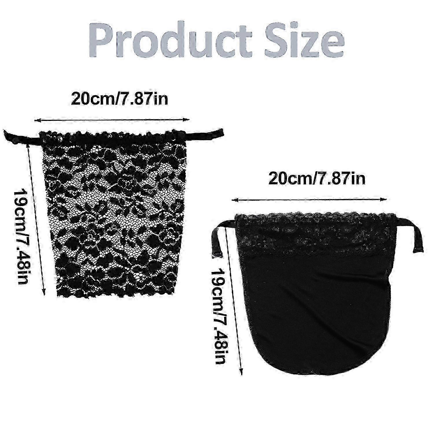 4 Pcs Lace Privacy Invisible Bra, Adjustable Lady Clip-on Mock Camisole Bra Lace Overlay Modesty ...