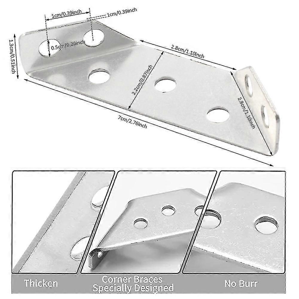 New Models 1/20/30/50pcs Universal Connector Triangle Bracket Furniture ...