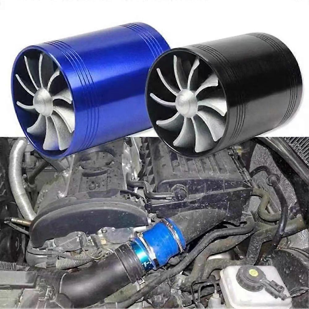 Car Turbine Supercharger Turbo Refit Car Turbonator Kit Single Fan ...