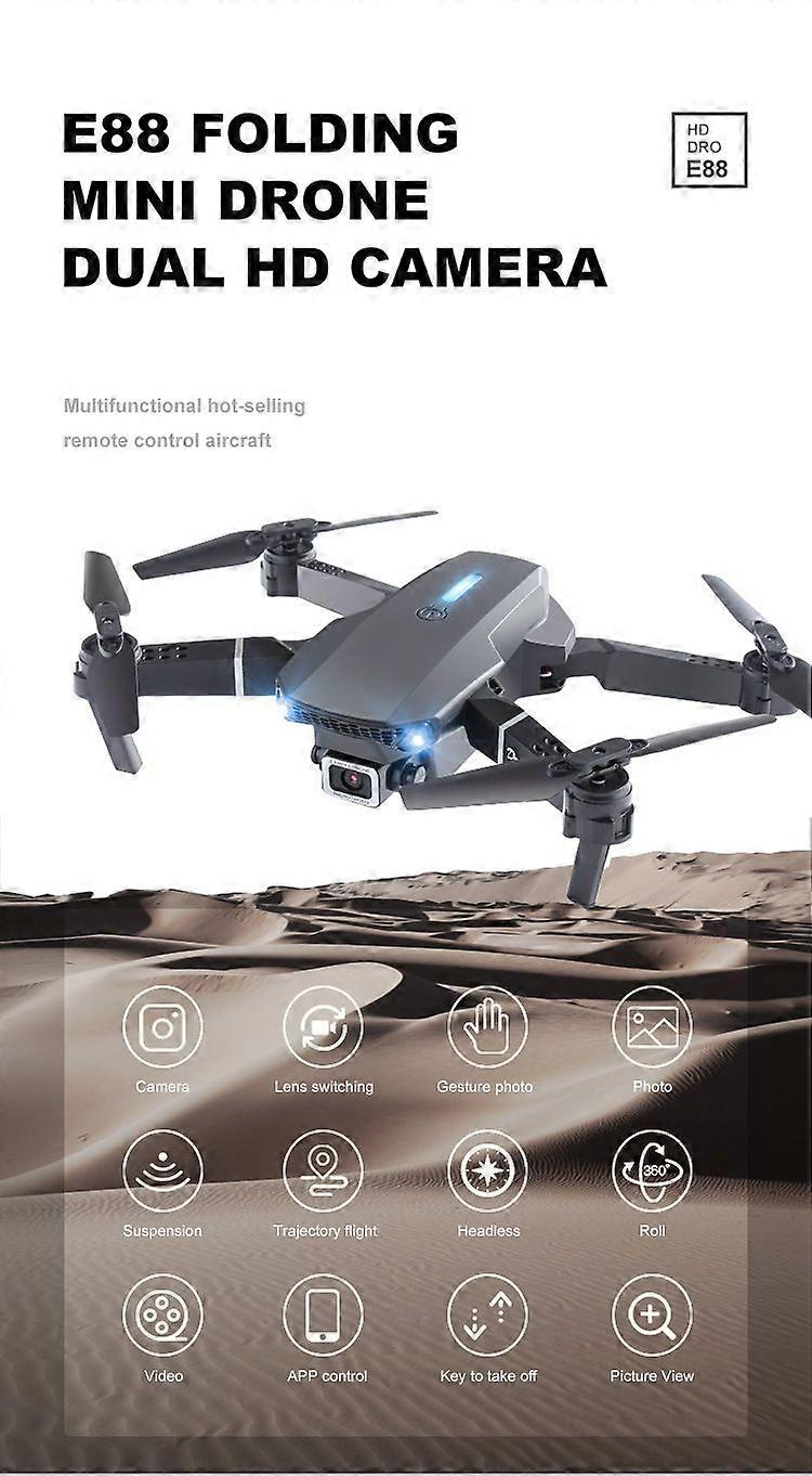 Mini e88 drone four-axis folding remote control aircraft aerial ...