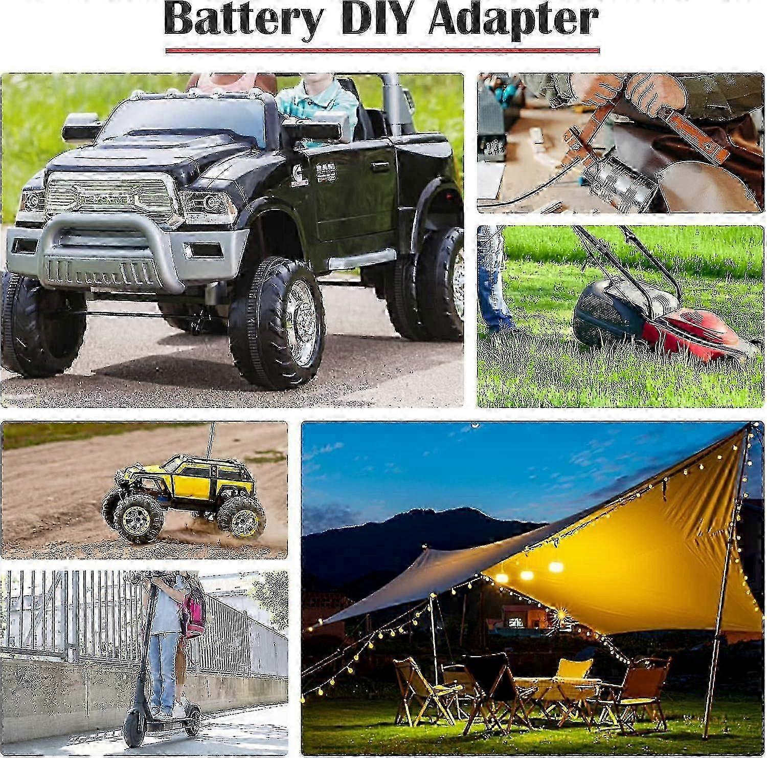 Low Voltage Cutoff 2 Packs] Power Wheel Adapter For Milwaukee M18 ...