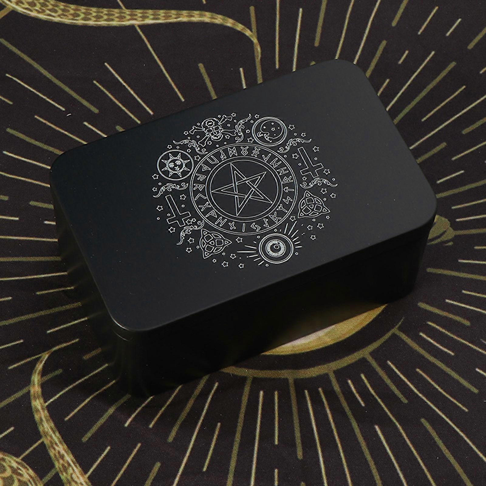 Metal Gaming Card Box Playing Tarot Container Storage Case Packing ...