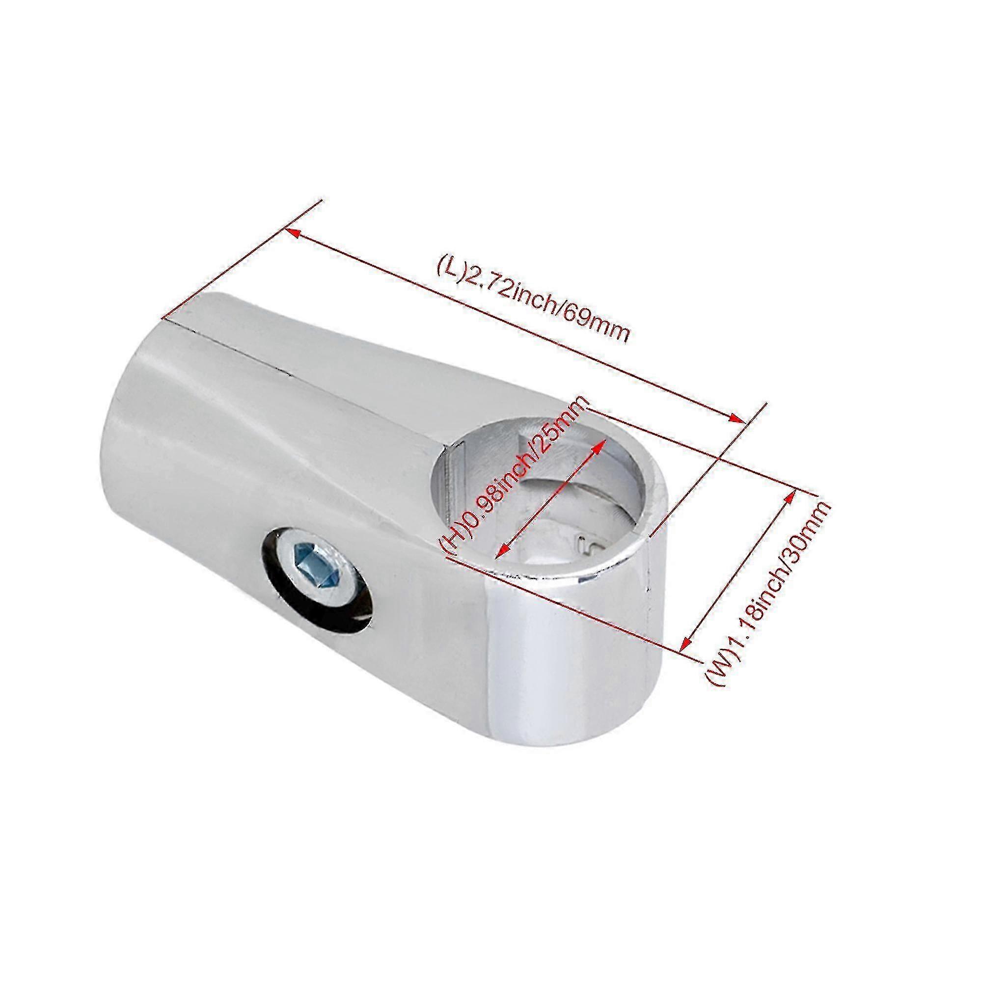 25mm Pipe Connectors Set, 6pcs Two-Way Clamp Fittings for Tube Rack and ...