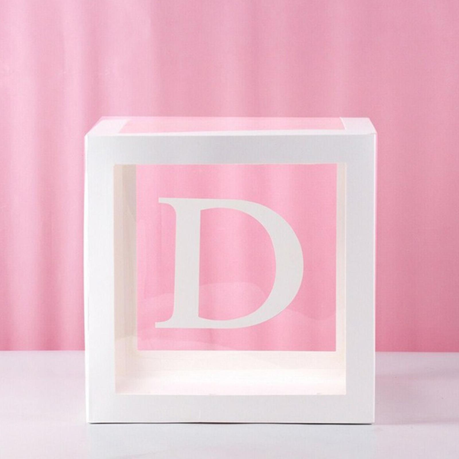 Alphabet Name Box Transparent Birthday BalloonCase Balloons Paper Boxes ...
