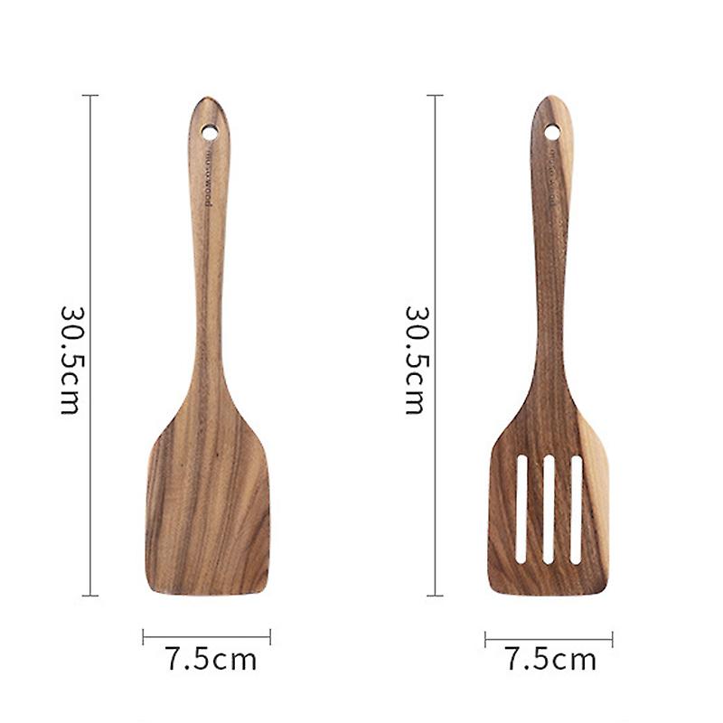 Teak Solid Wood Spatula Cooking Spatula for Non-Stick Frying Spatula ...