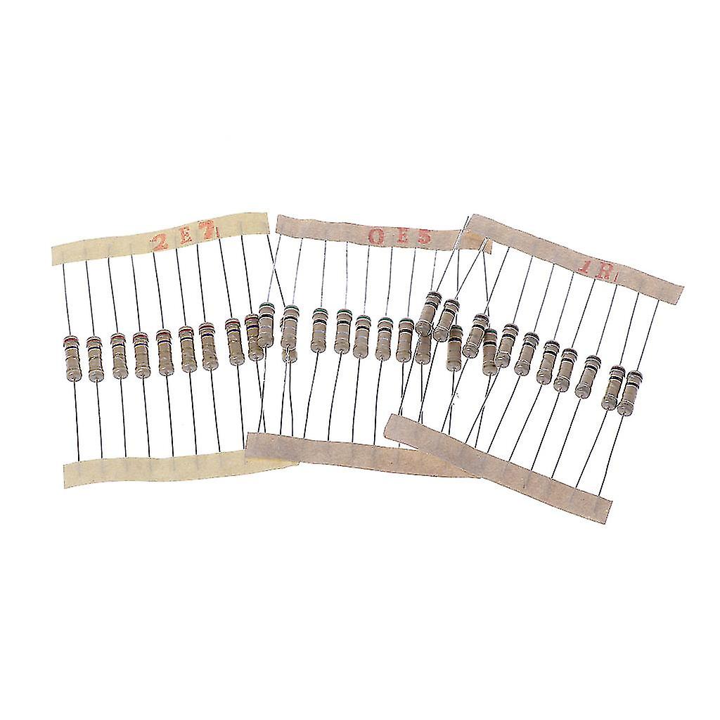 300pcs Resistor Kits 1w 5% 0.1-750 Ohm Carbon Resistor 30 Values ...
