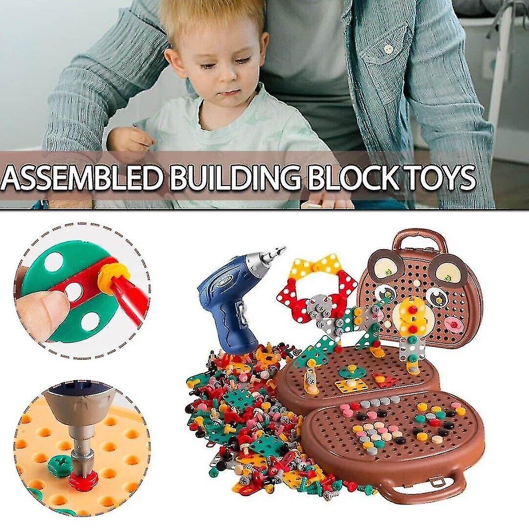 Creative Electric Drill Bits Puzzle Toy Assembly Kids Tool Box Birthday ...