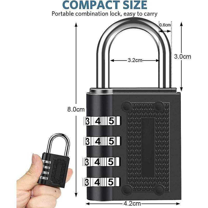 Combination Padlock,Waterproof Padlock with Code, 4 Digit Locker ...
