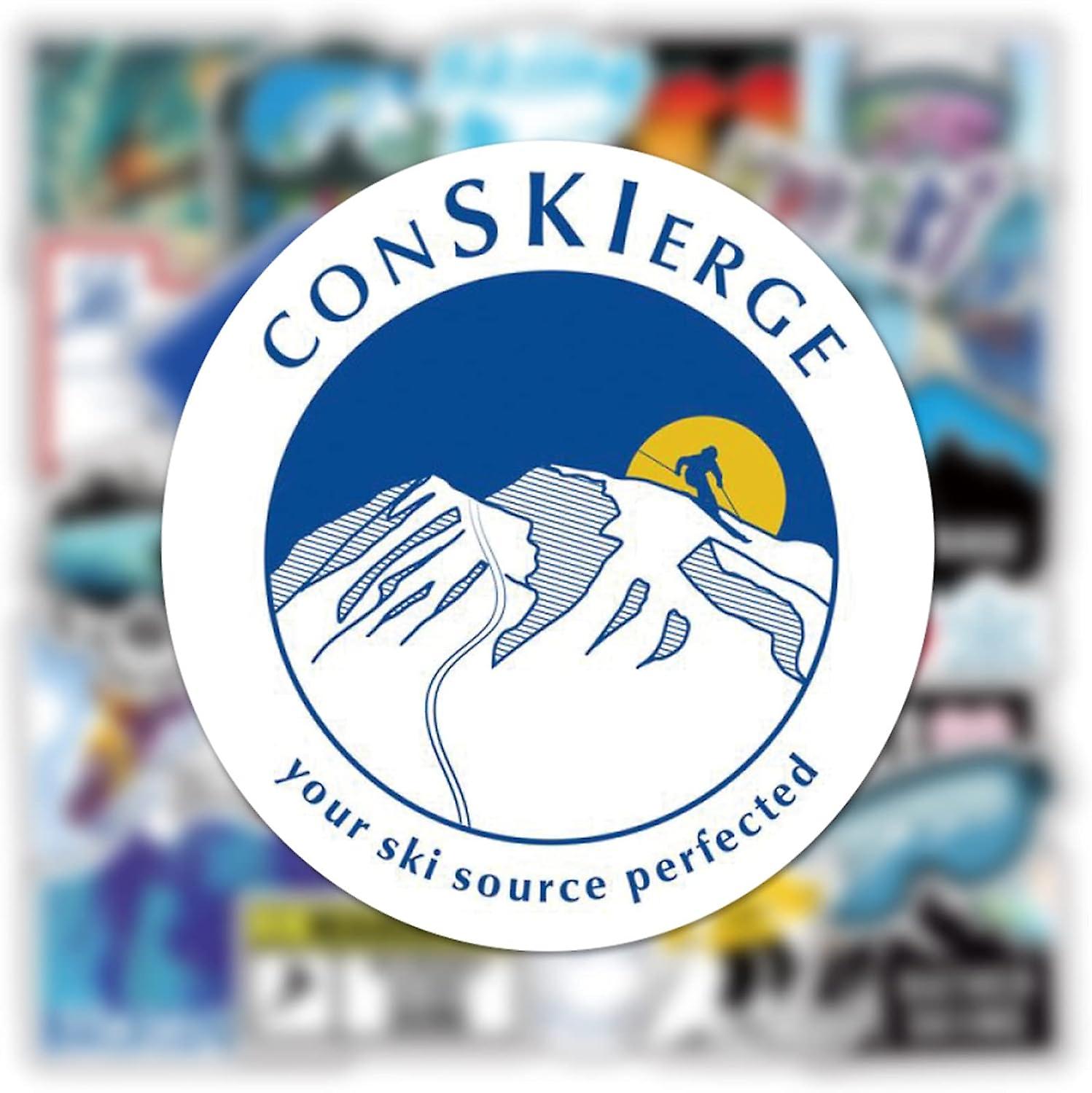 Winter ski sticker pack 50 pieces colorful ski cartoon stickers ski ...