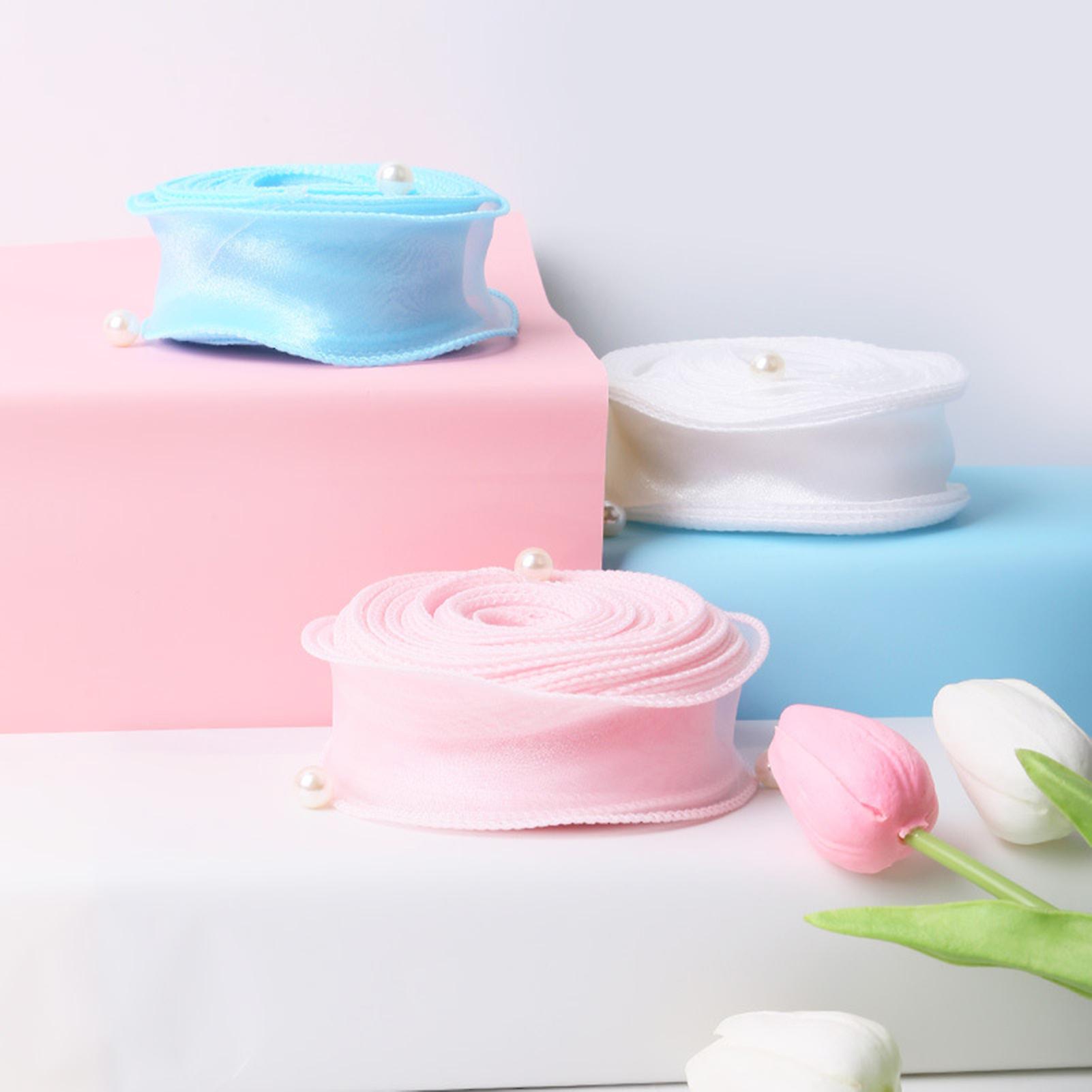 1 Roll Ribbon Soft Floral Bouquets Packaging Nylon Yarn Ribbon Diy Gift ...