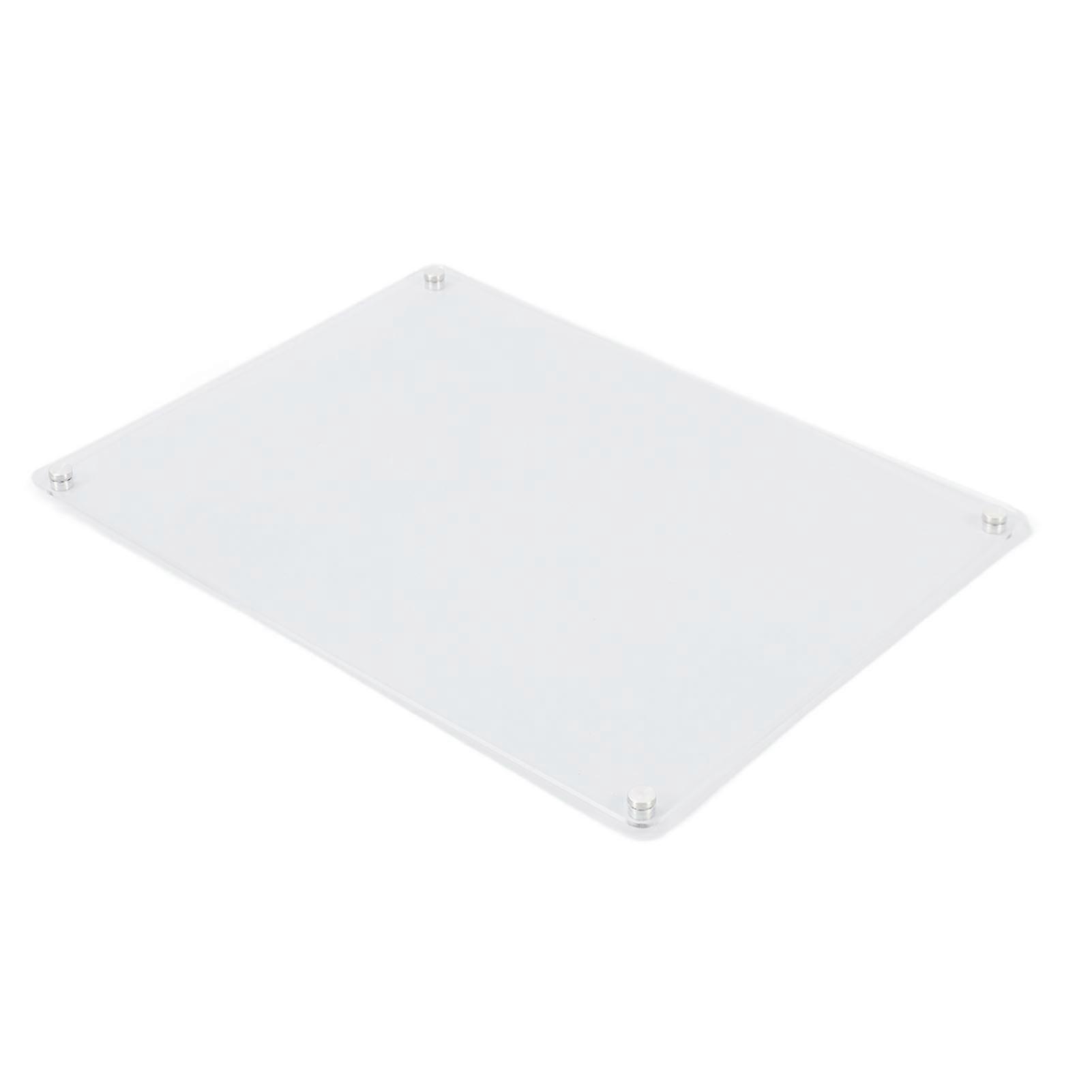 Acrylic Dry Erase Board Clear Rounded Edges Magnetic Installation Blank ...