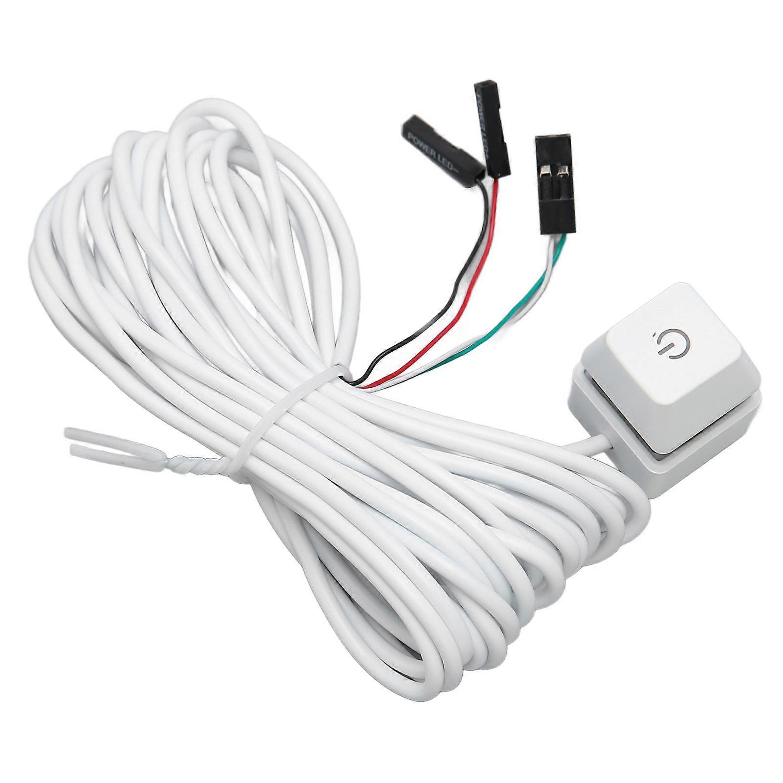 PC Power Switch White Mechanical Key Blue Switch Backlit Plug and Play ...
