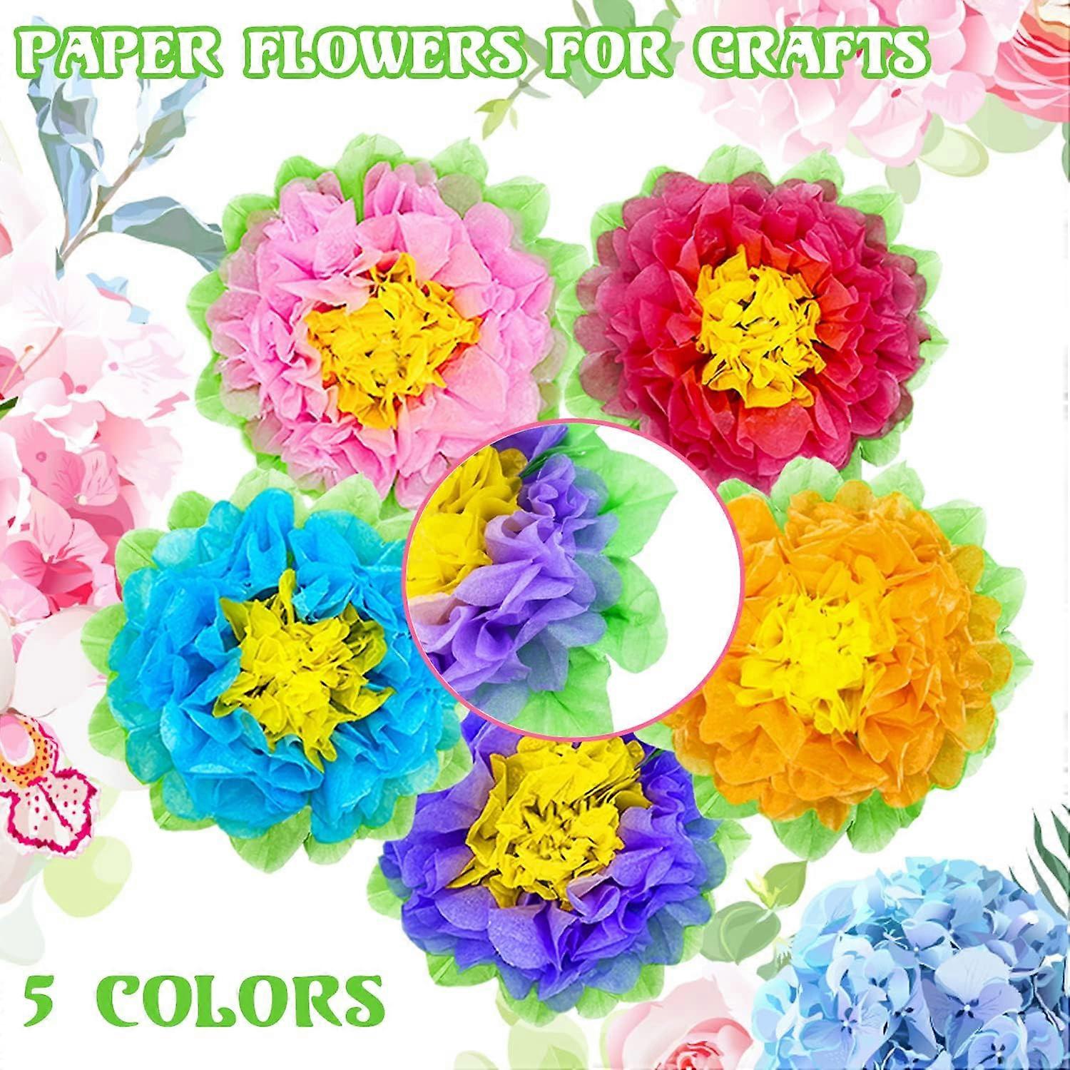 Set of 20 Fiesta Paper Flowers,Colorful Tissue Paper Flowers,Crepe ...