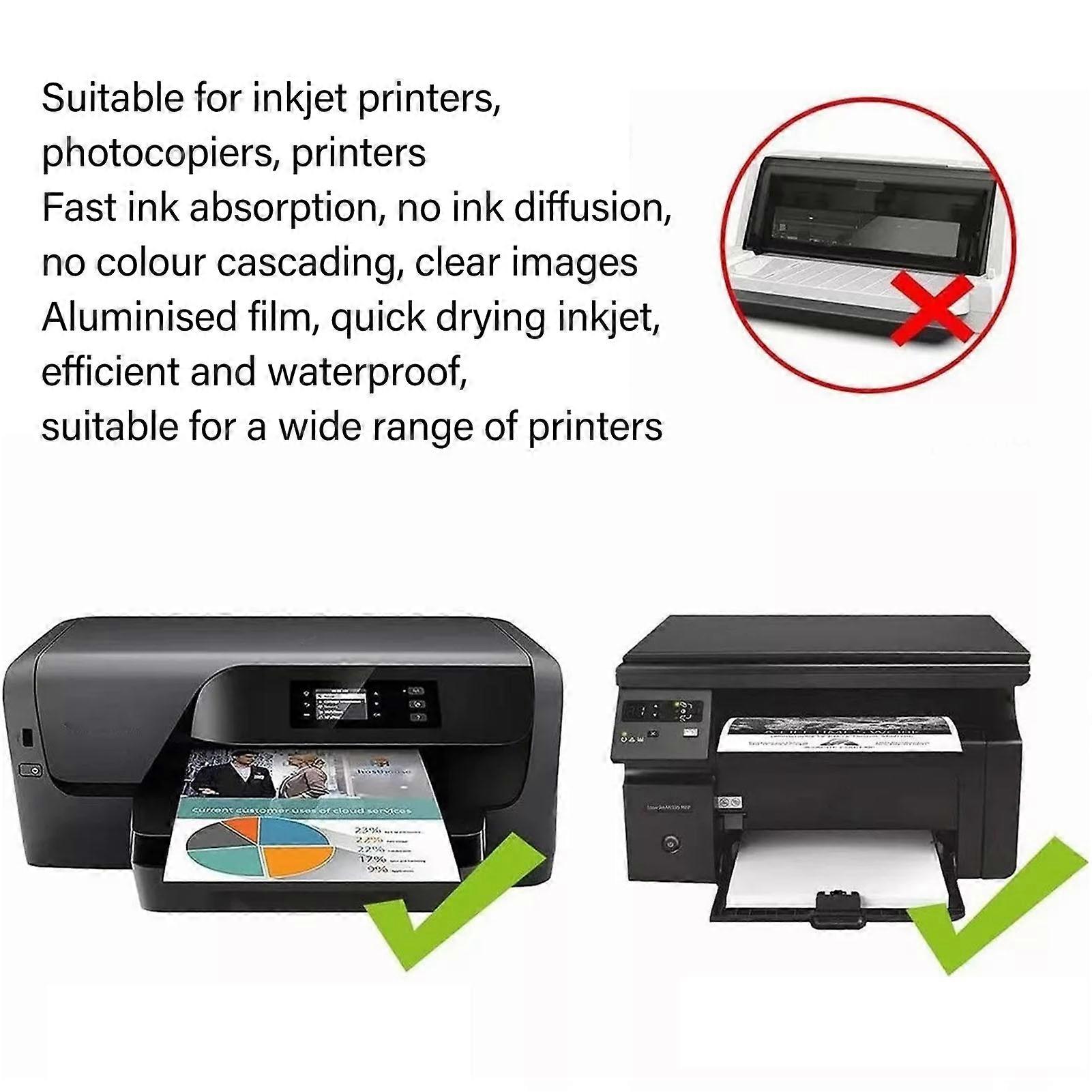 22 Sheets A4 Printable Holographic Sticker Paper Waterproof Inkjet ...