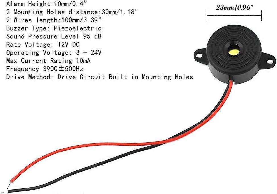 5 Pcs DC 3-24v 85DB Electronic Alarm Buzzer Buzzer Alarm System ...