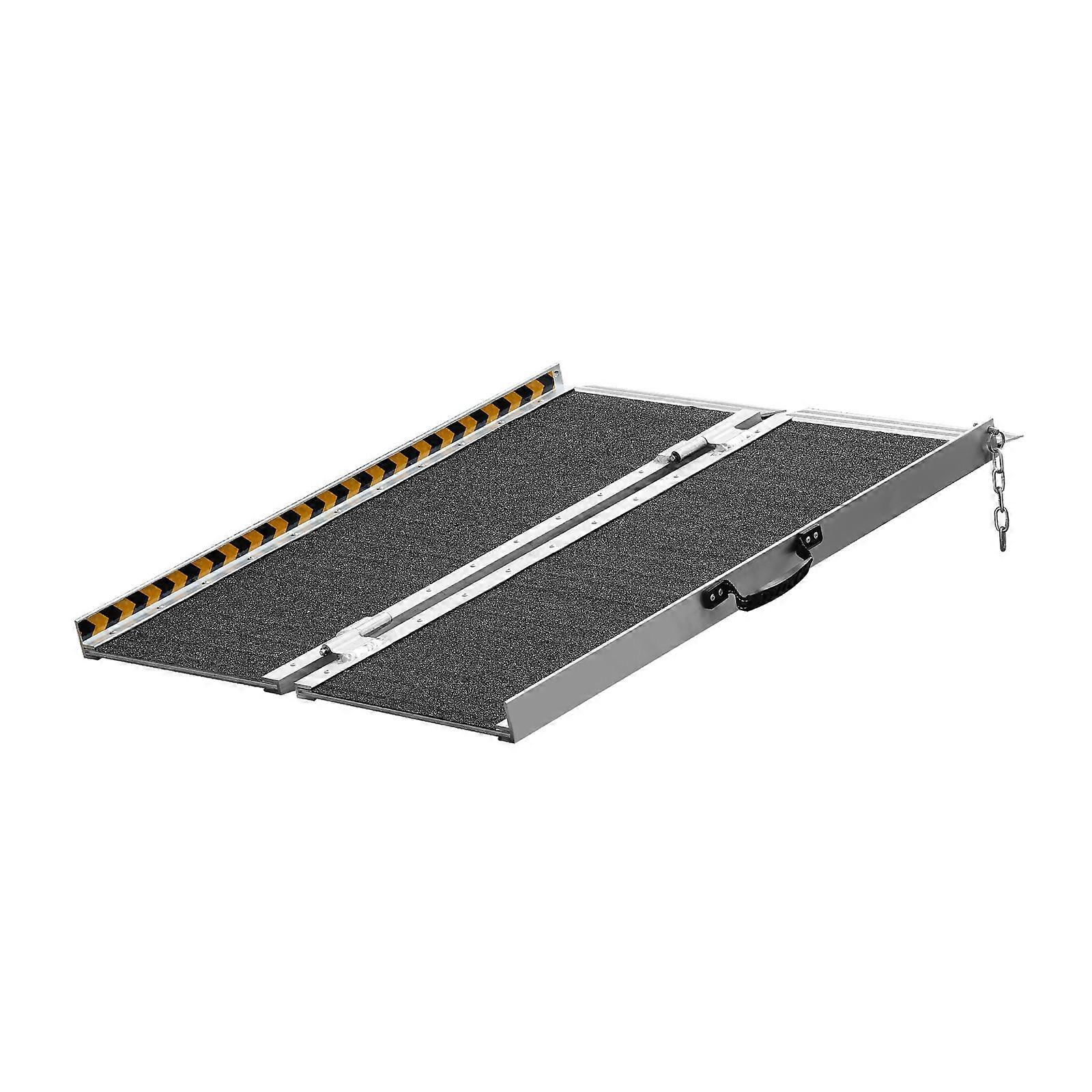 Portable Wheelchair Ramp, 2 ft 800 lbs Capacity, Non-Slip Aluminum ...
