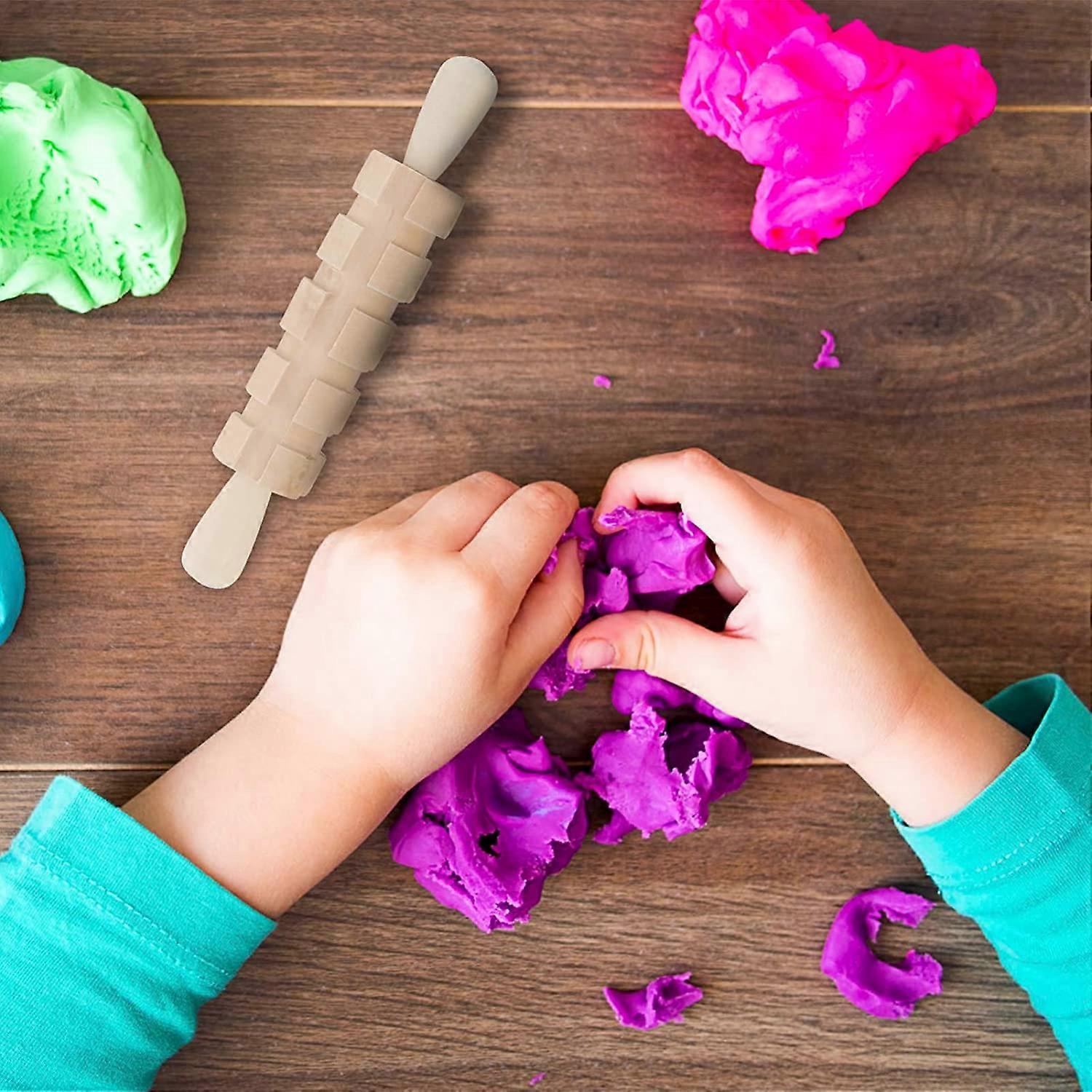 12Pcs Kids Wooden Clay Tool Set Clay Molding Tools for Kids and ...