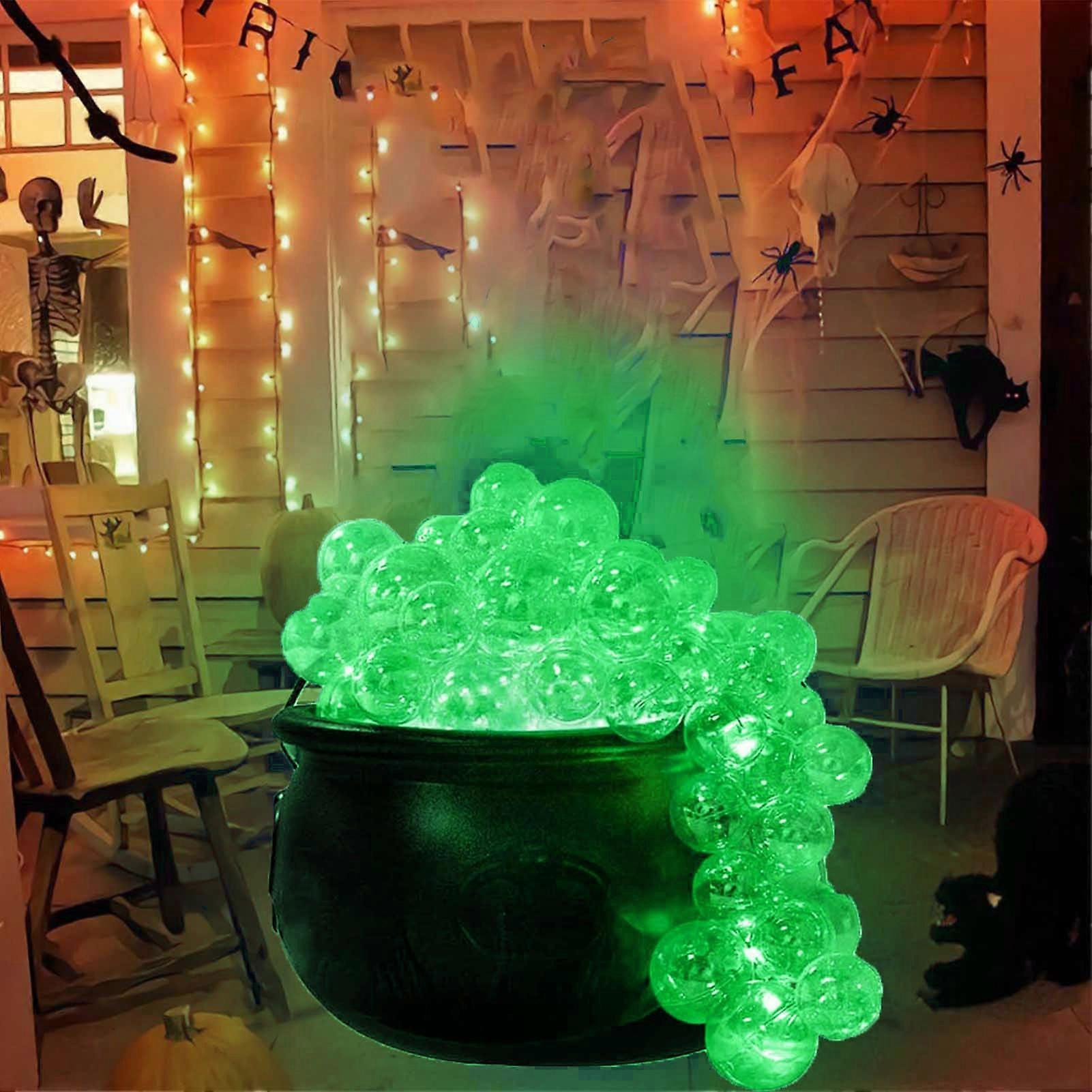 Halloween Bubbling Cauldron Set DIY Lighted Witch Pot Table Decoration ...