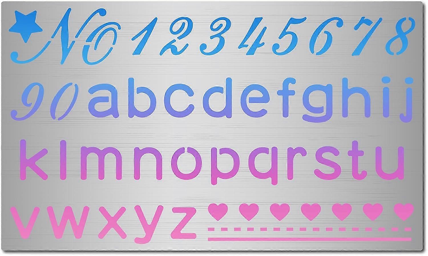 5.9"x3.5" Inch Metal Journal Stencil Lettering Stencil Stainless Steel ...