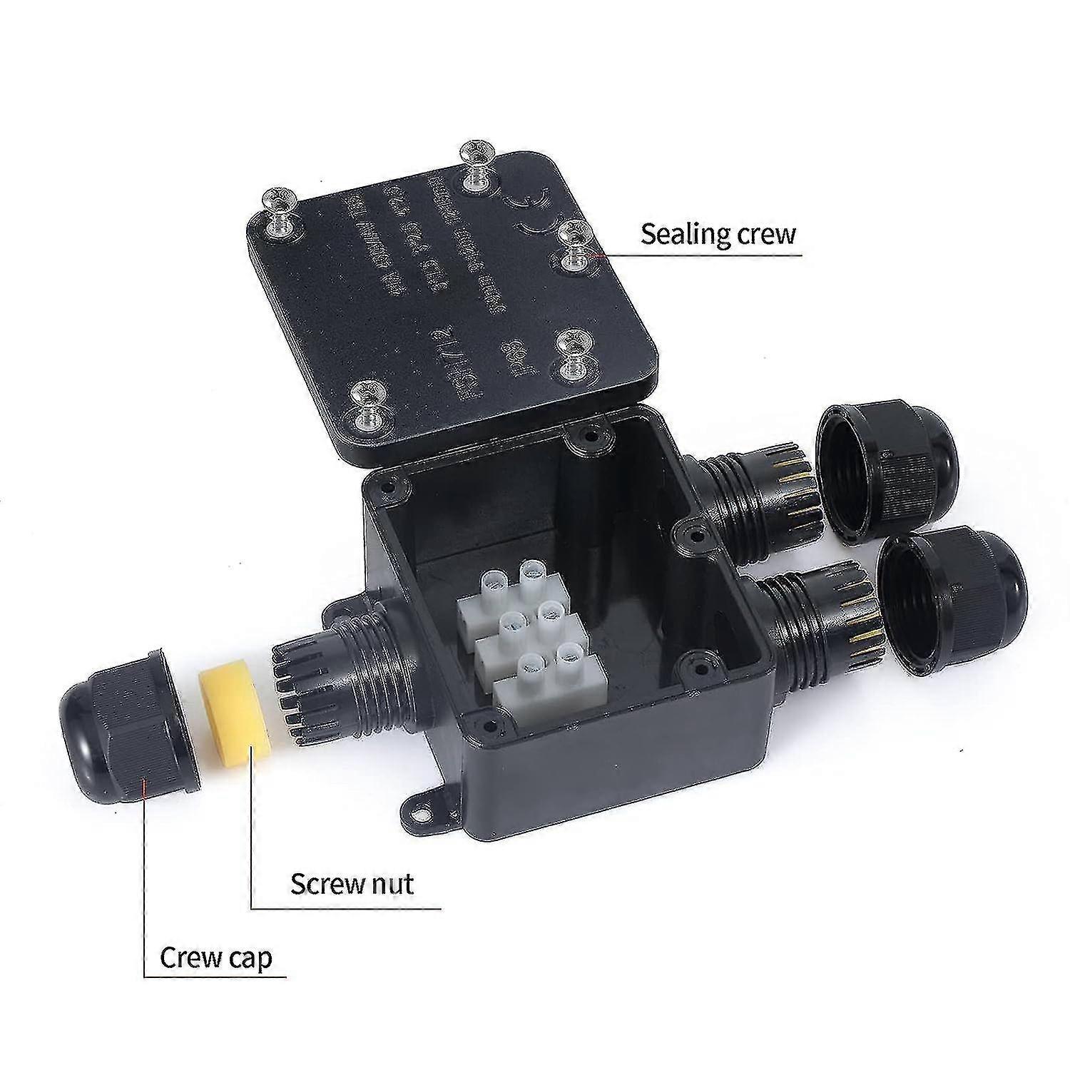 Waterproof Junction Box, 3 Way Junction Box, Ip68 Waterproof Electrical ...