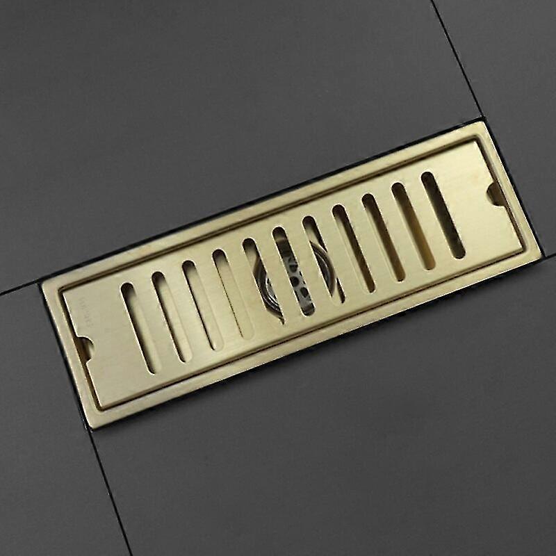 Rectangle 304 Stainless Steel Black Brushed Gold Bathroom Linear Shower ...