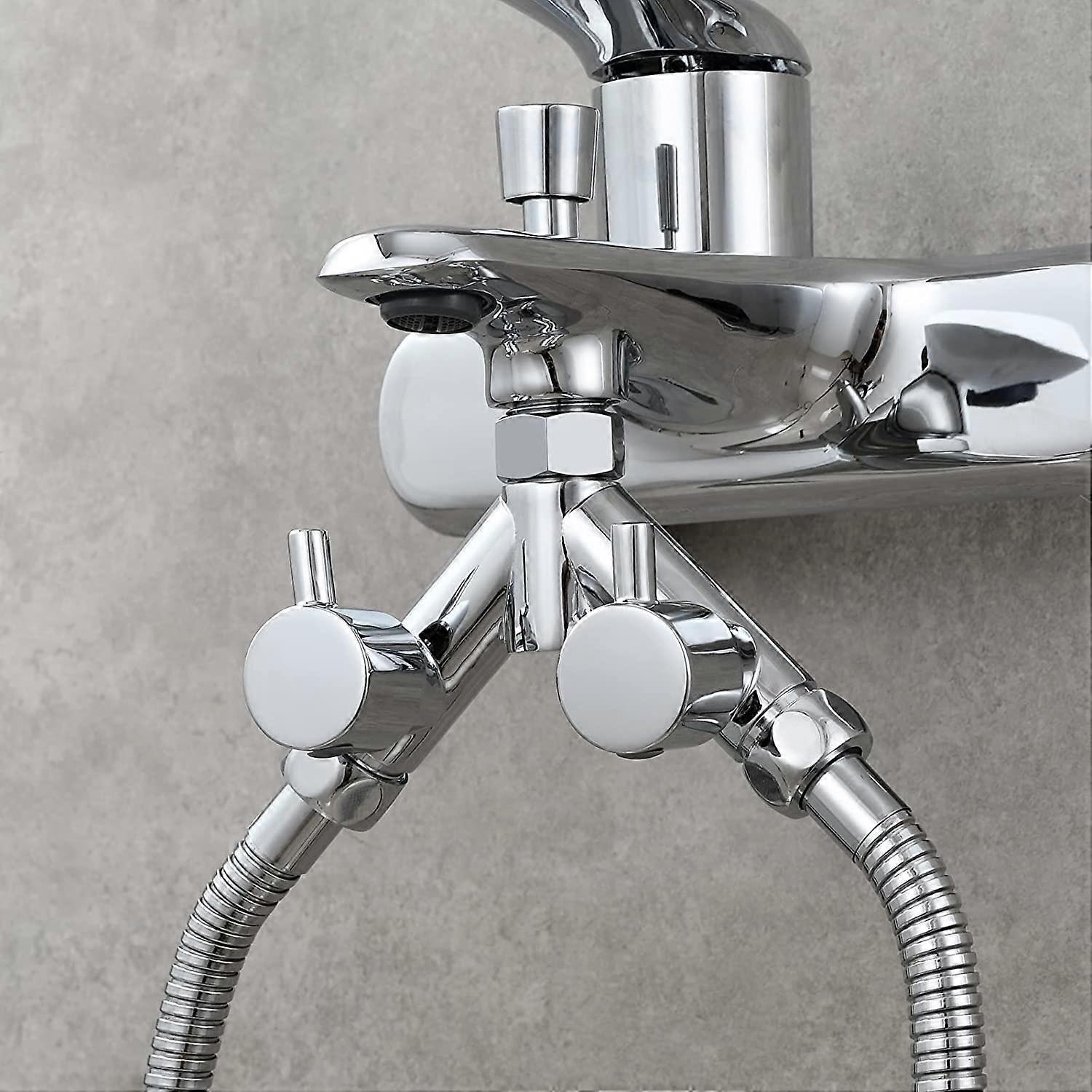 Brass Diverter Valve Shower Shut-Off Valve 2-Way Y Splitter 1/2 Inch for Shower Hose and Shower ...