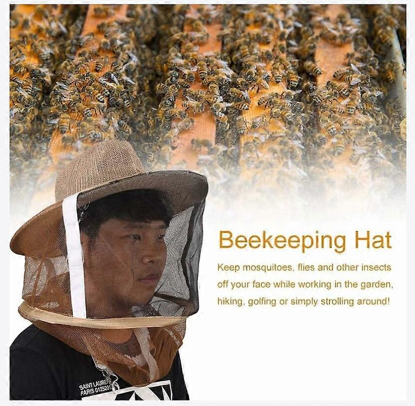 Beekeeper Hat, Durable Garden Beekeeper Hat Guard Anti Mosquito Bee Insect Bug Face Cowboy Head ...