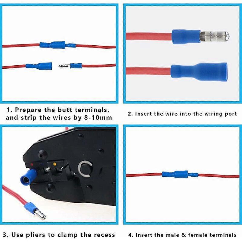 Electrical Lugs, 100 Pcs Insulated Electrical Crimp Terminals ...