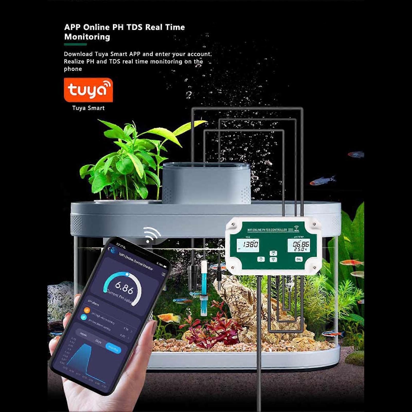 WiFi pH TDS Controller 3-in-1 pH/TDS/TEMP Water Quality Detector pH ...