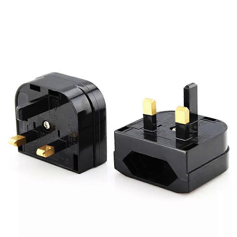 New EU 2 Pin to UK 3 Pin Plug Power Adapter Converter Mains Fused ...