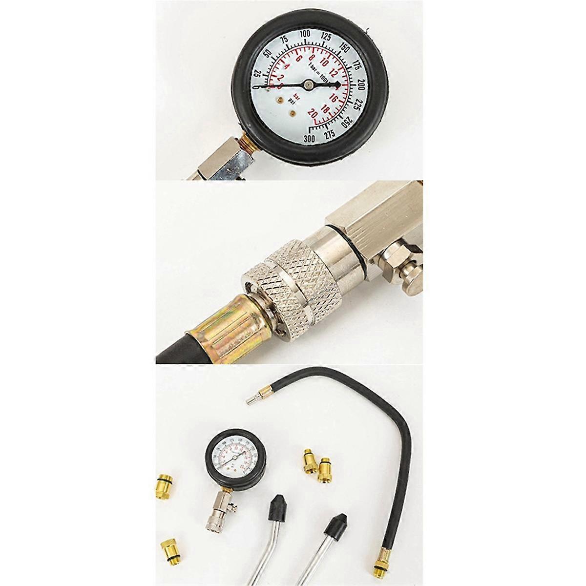 Car Motorcycle 0-300psi Gasoline Engine Compression Tester Auto Petrol ...