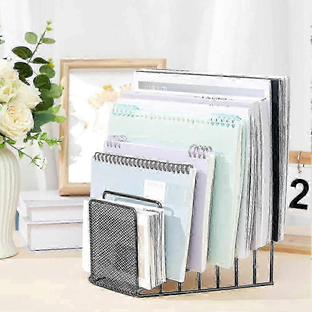 2 Pack Multi Step File Organizer Incline Desktop File Sorter Metal Wire ...