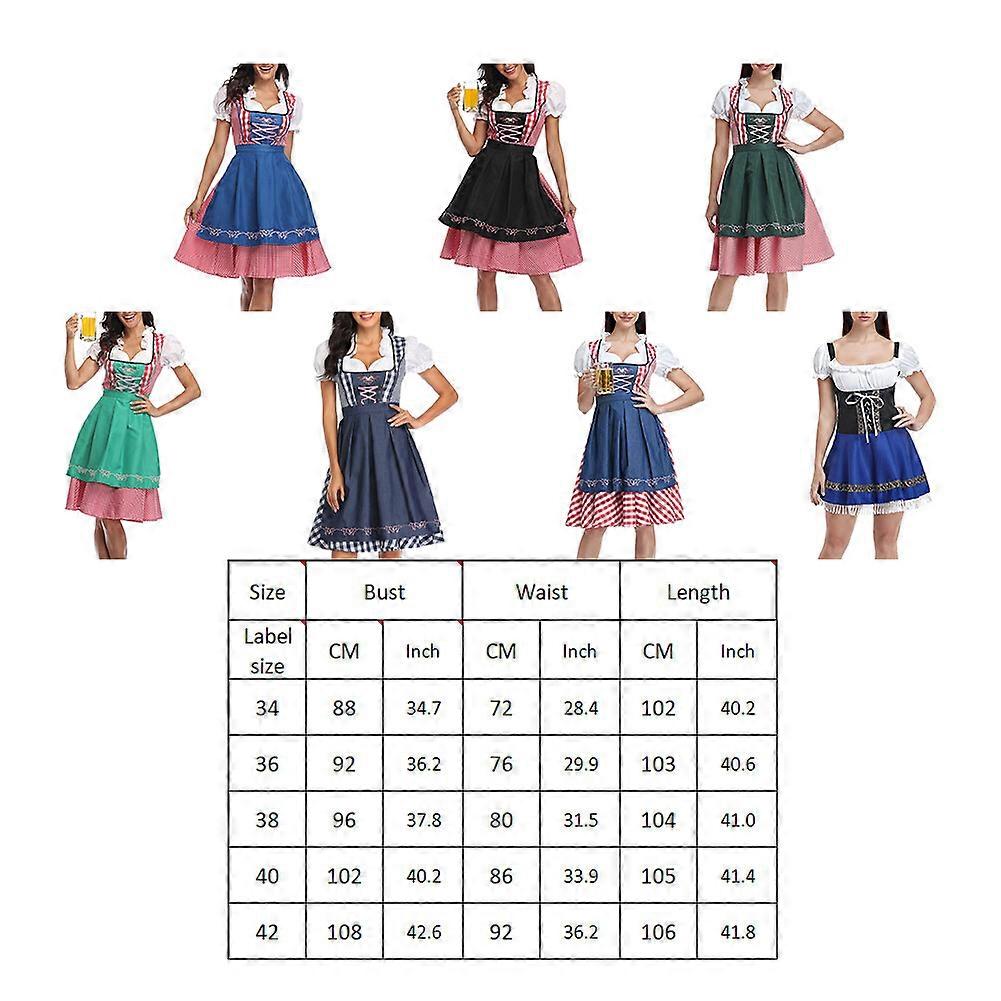 Women's German Oktoberfest Costume Adult Dirndl Traditional Bavarian ...
