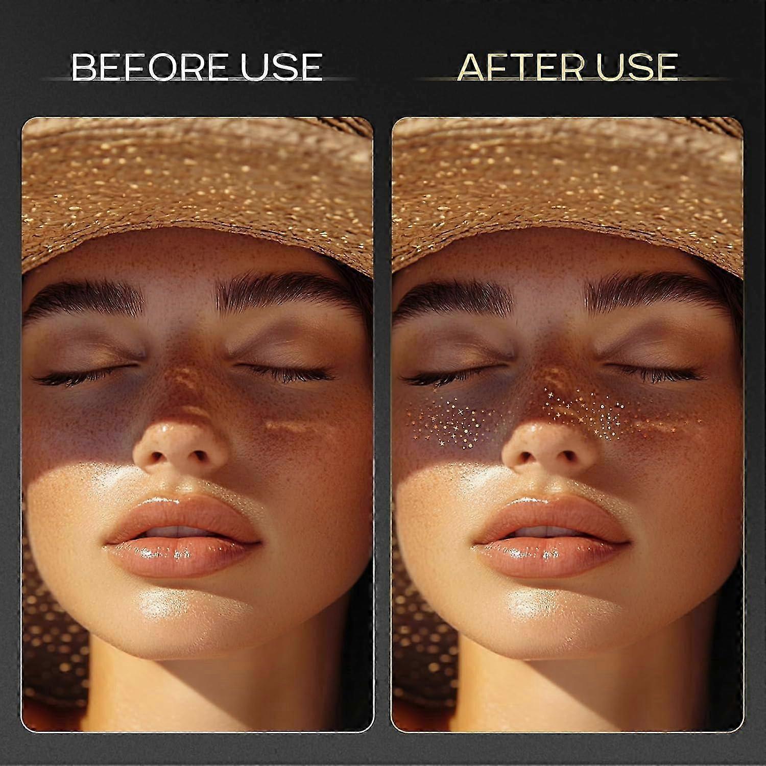 Glitter Freckles Face Tattoo, Glitter Freckles, Sparkle Makeup Patches ...