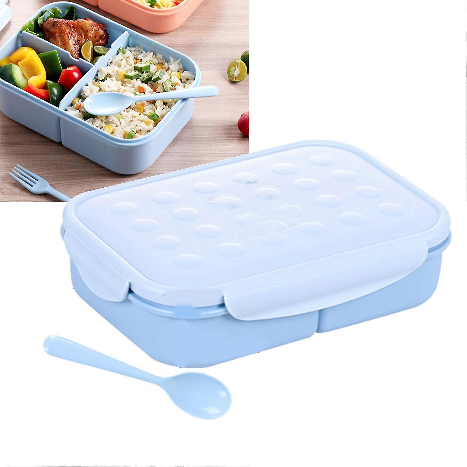 Bento Lunch Box 3 Compartment Food Grade PP Safe Reusable Portable ...